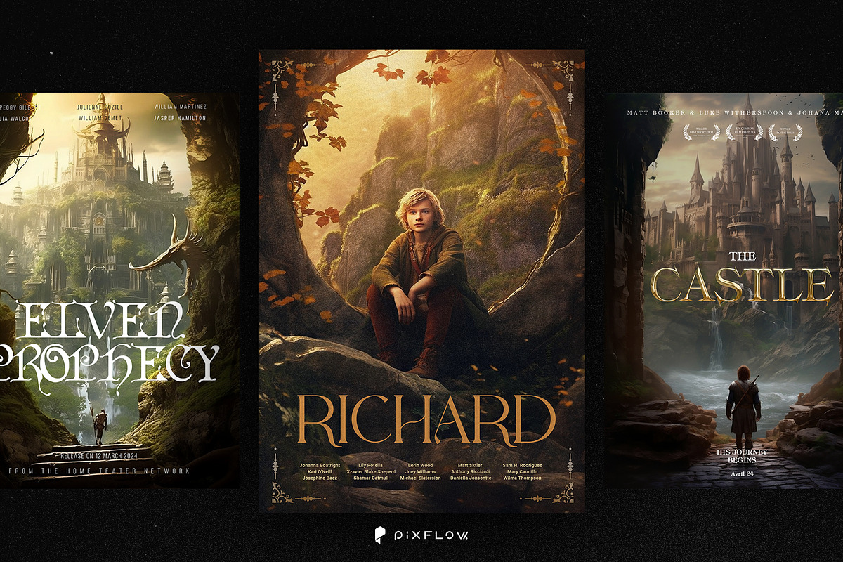 Cinematic Fantasy Posters, a Poster Template by Pixflow