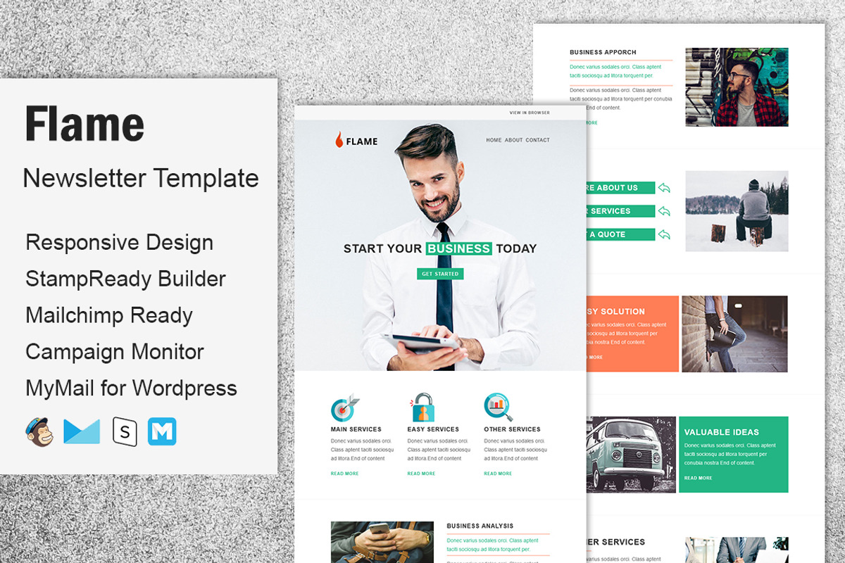 Flame - Responsive Email Template, an Email Template by Pennyblack ...