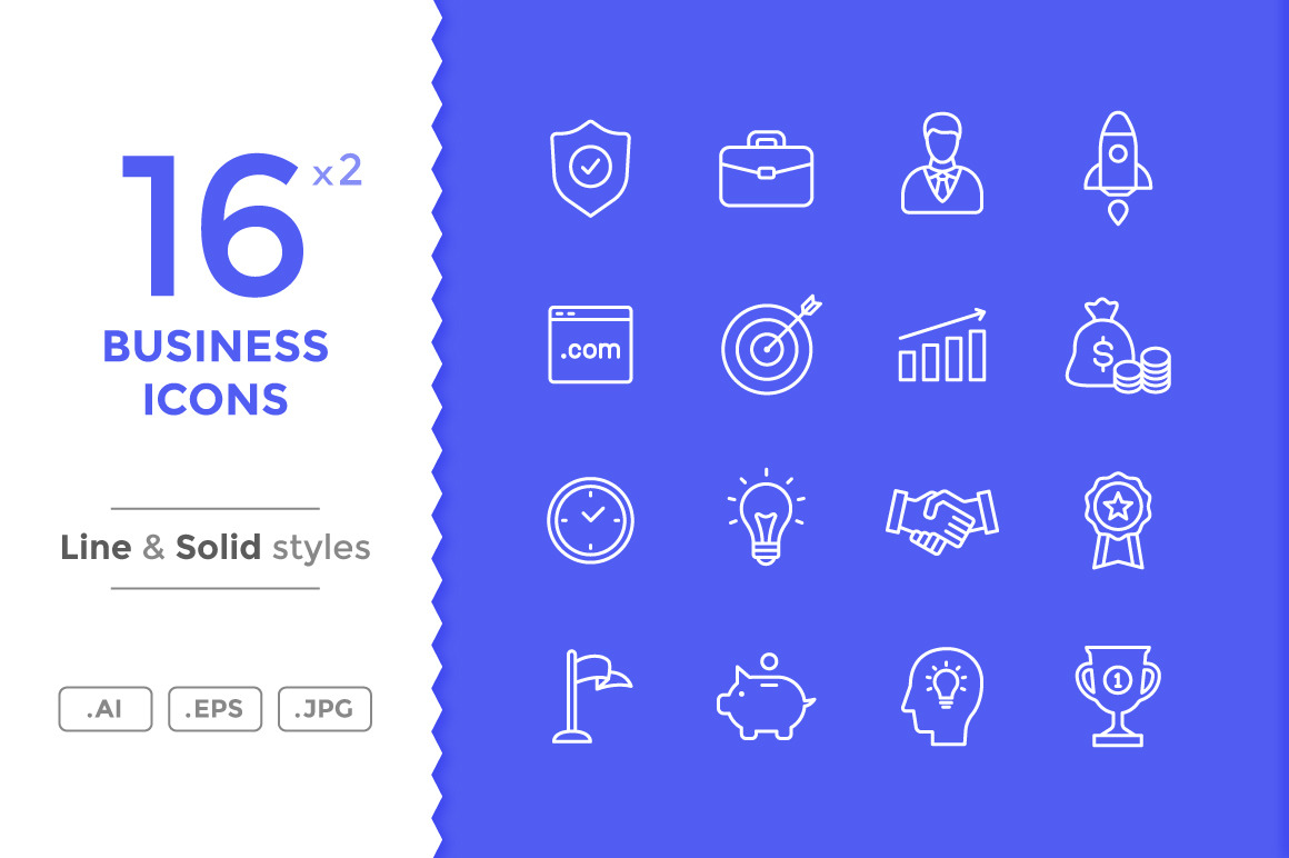 Business Icons, a Solid Icon by filborg