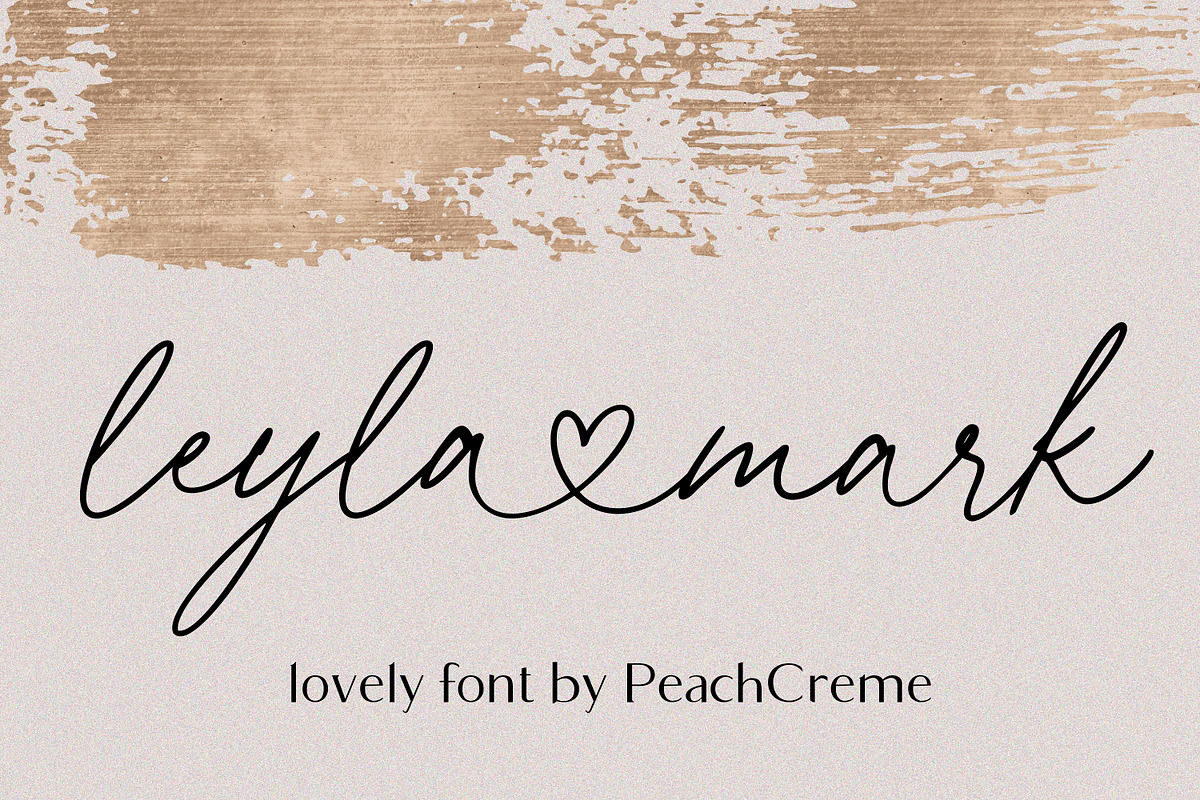 Leyla Mark// Sunny lovely font, a Handwritten Font by PeachCreme