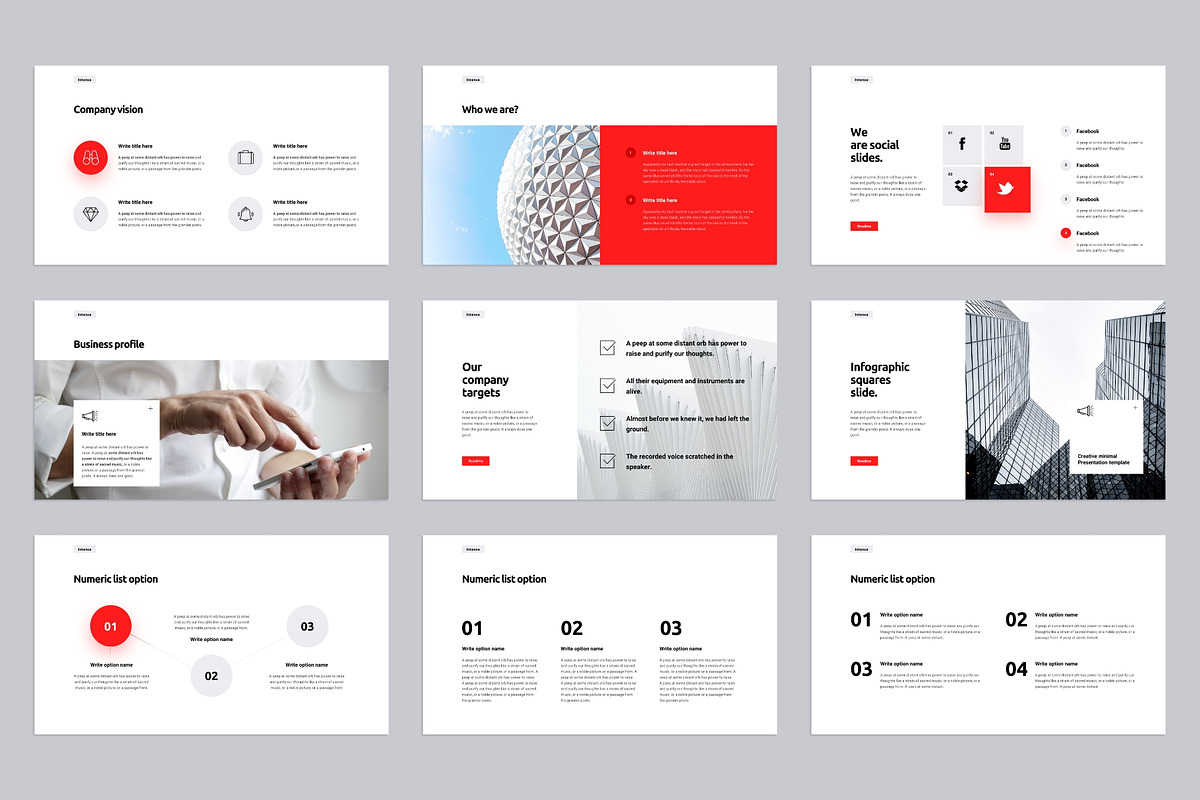 Intense - Animated Pitch Deck, a Presentation Template by TemplateZuu
