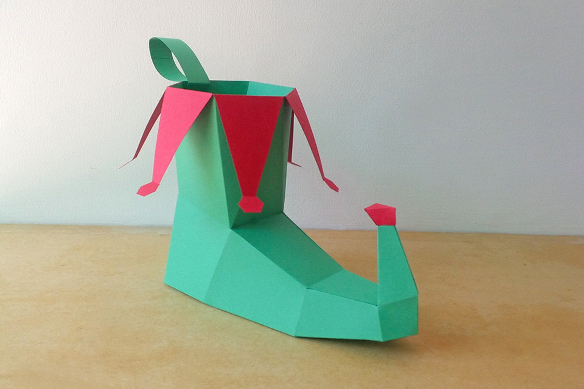 DIY Elf Shoe - 3d papercraft, a Templates & Theme by PAPER amaze