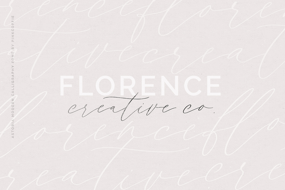 Astoria | Modern Calligraphy Script, a Script Font by Pink Coffie