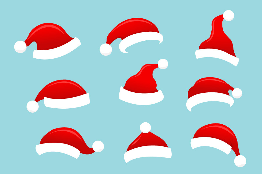 Santa Hat Collection, an Illustration by pinipin