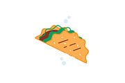 Wrap food vector flat logo icon sign, a Food Illustration by marcovector