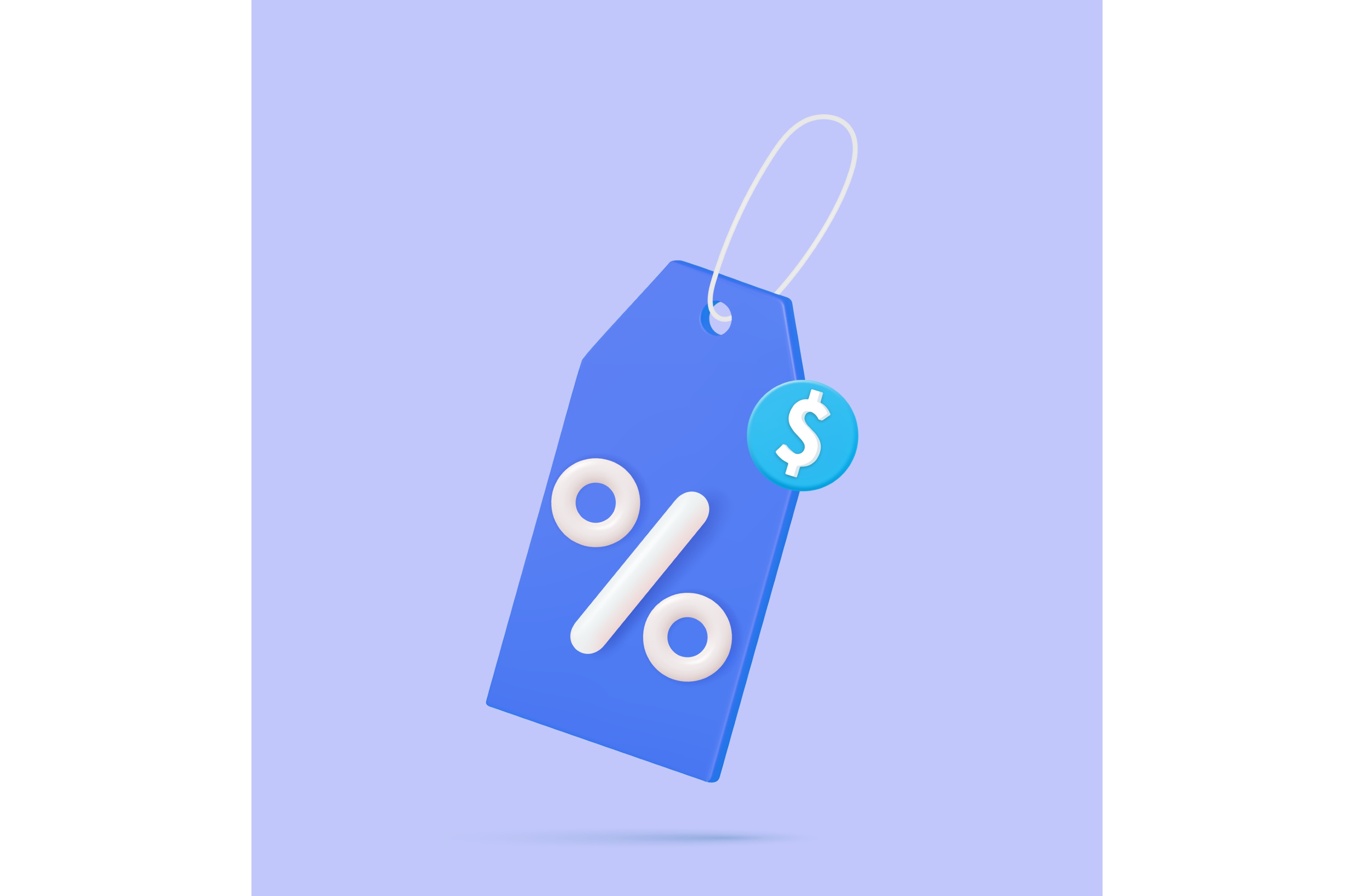 3d render online shopping tag price, an Object Graphic by ModVector