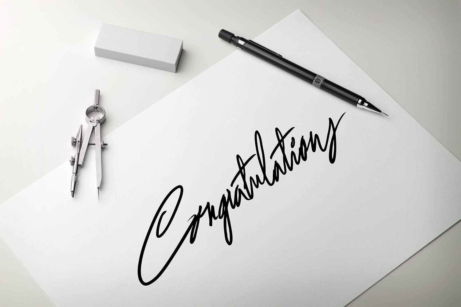 Congratulations Hand lettering Word, an Object Graphic by Marcelo Inez