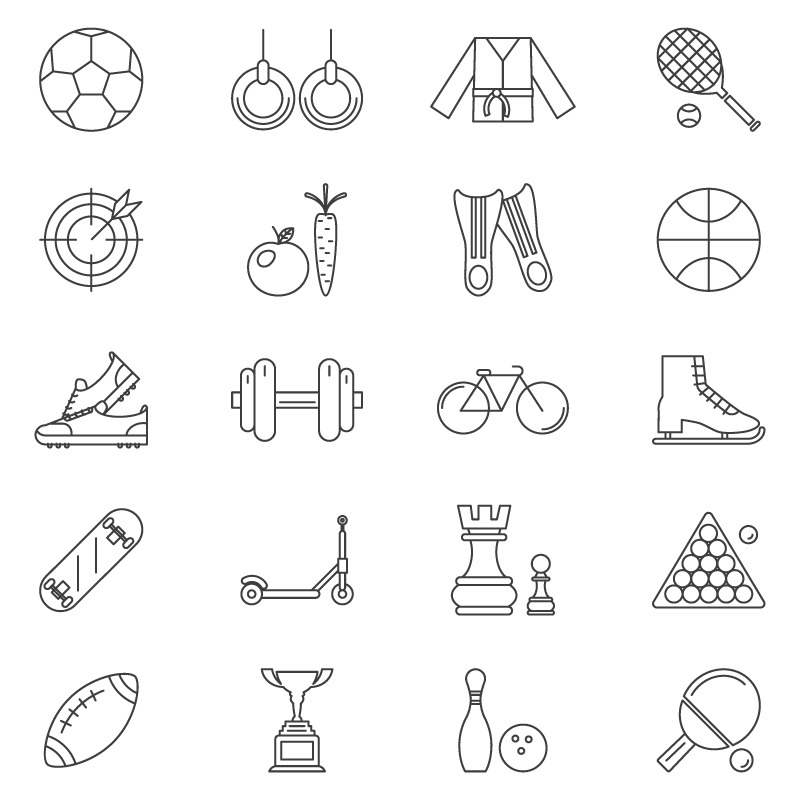 sport Line Art, an Outline Icon by Meiluns shop