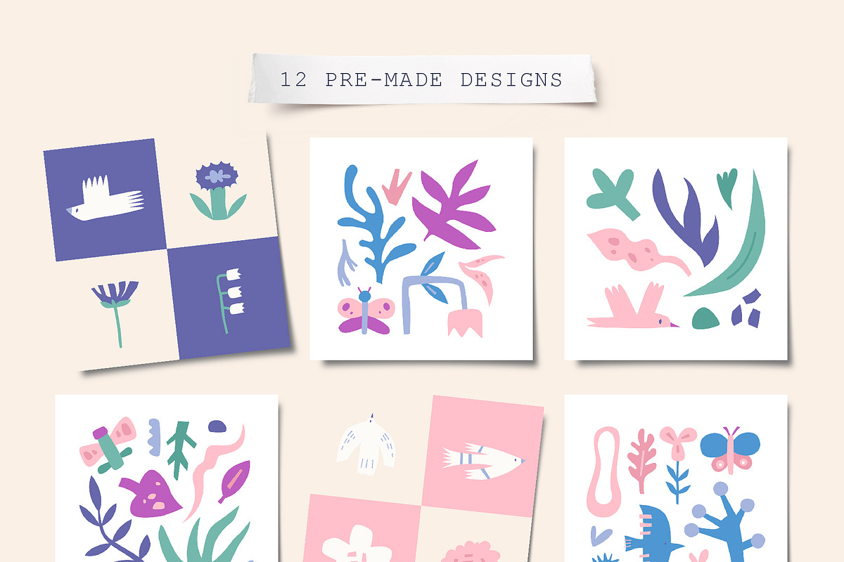 Spring Garden | Clipart + patterns, a Decorative Illustration by ...