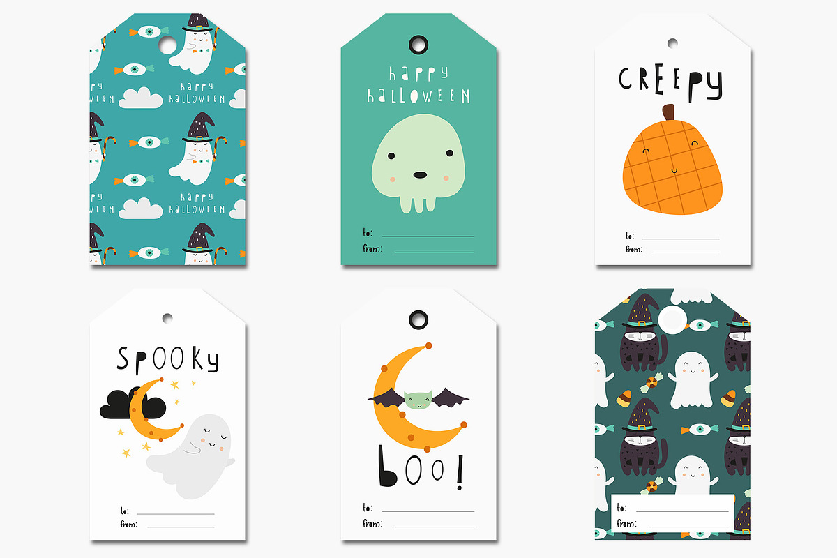Gift Tags Halloween Collection, a Decorative Illustration by Nursery ...