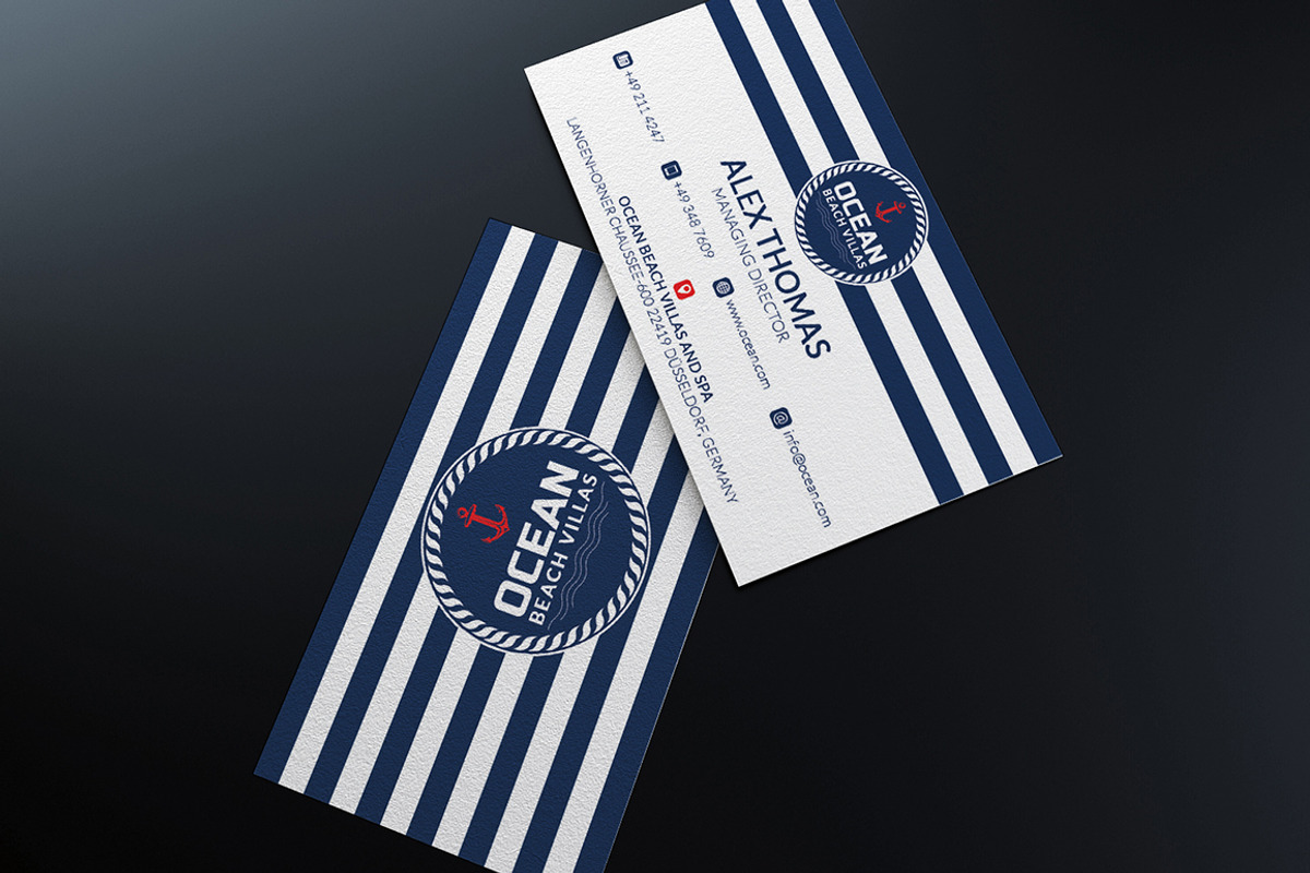 Marine Business Card, a Business Card Template by Marvel