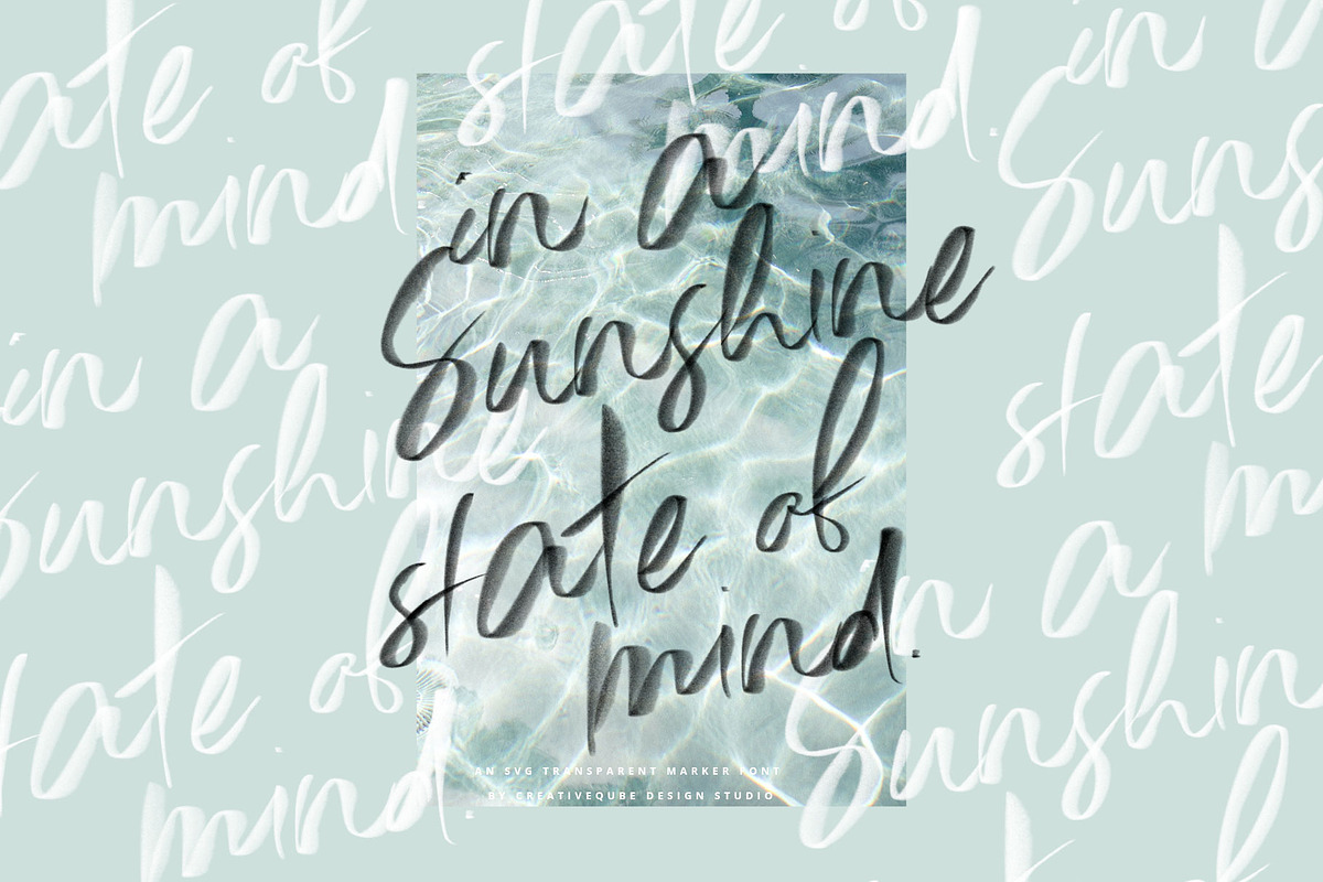 Okay Boldface SVG marker font, a Handwritten Font by Creativeqube Design