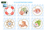 Sea Life Design Set, a Pattern Graphic by Simple Design