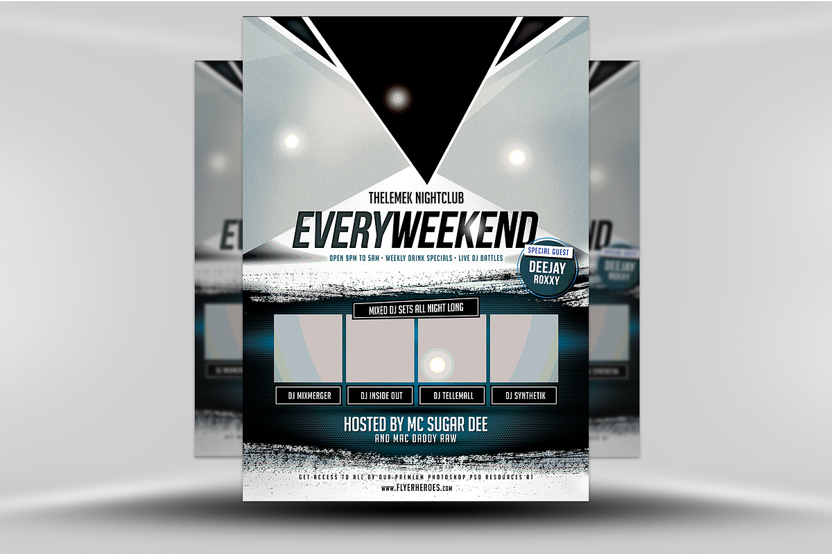 Every Weekend Flyer Template, a Flyer Template by FlyerHeroes