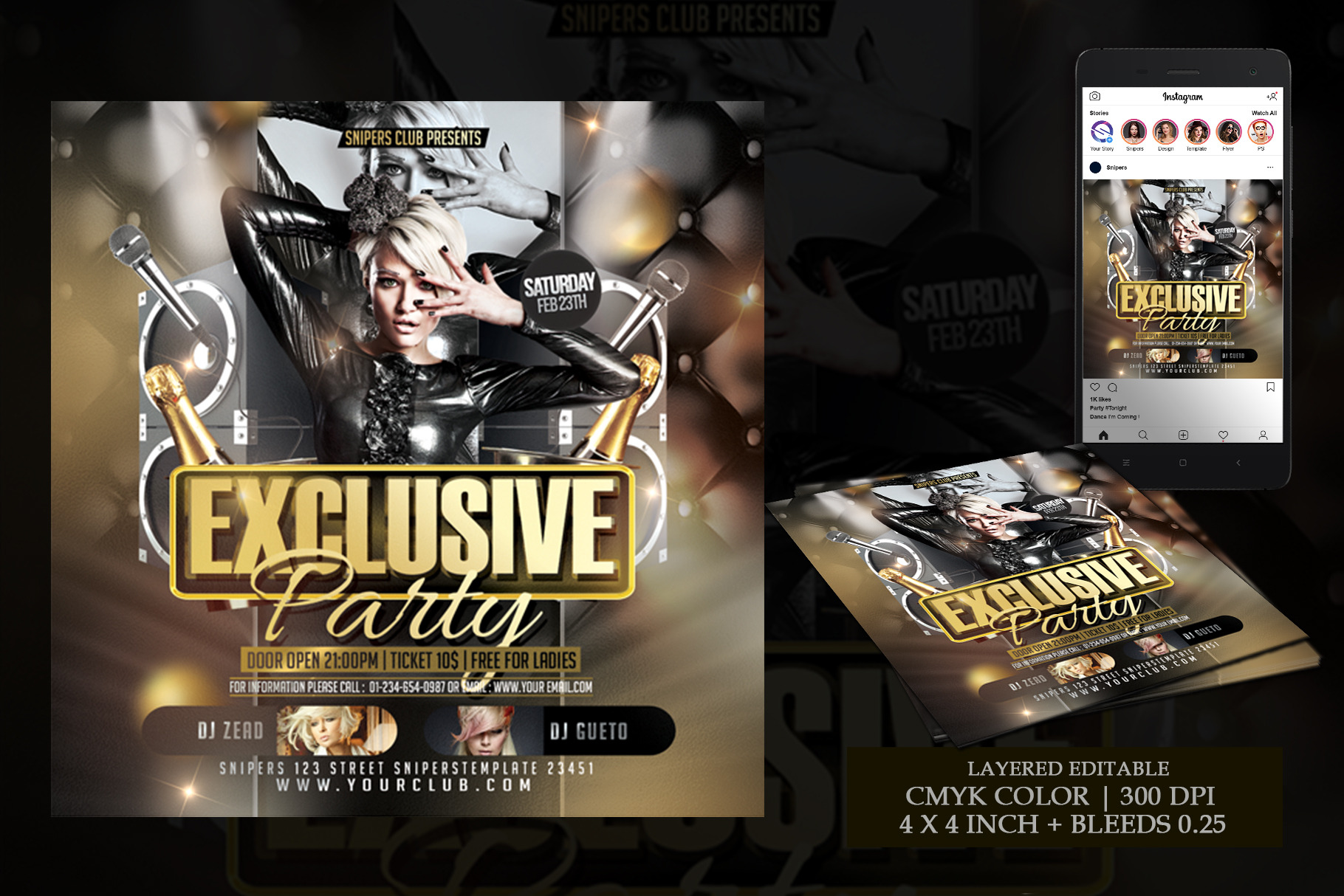 Exclusive Party Flyer, a Flyer Template by DreamColor