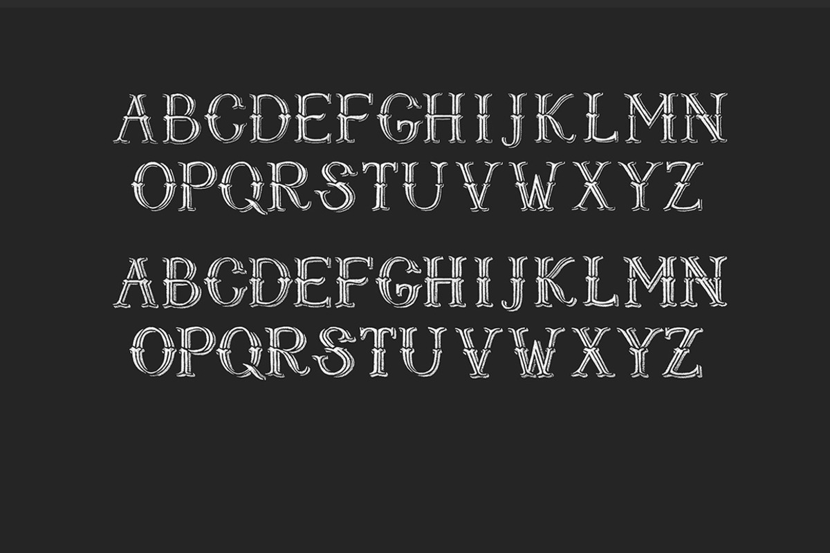 Vector chalk typefaces collection, an Object Graphic by polygraphus