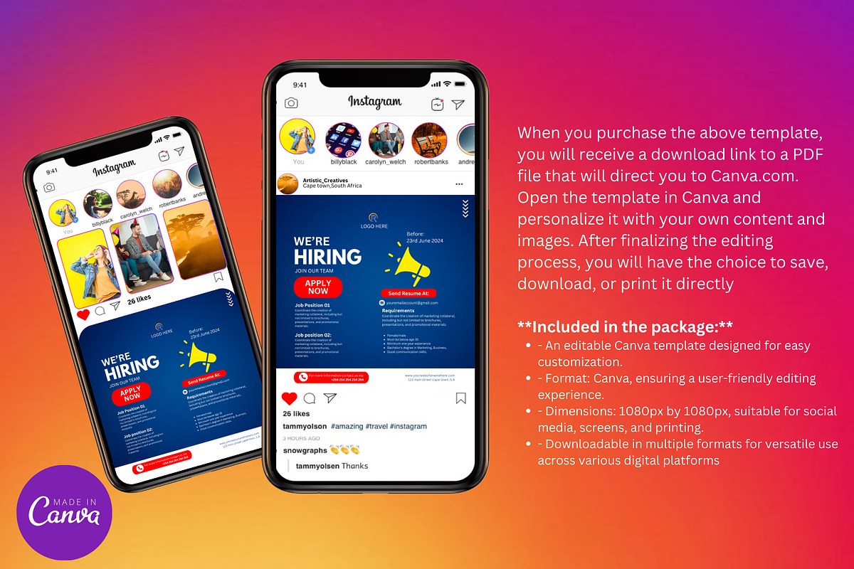 Hiring Canva Design Template