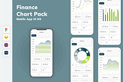 Finance Chart Pack Mobile App UI Kit, an UI Kit Template by uicube