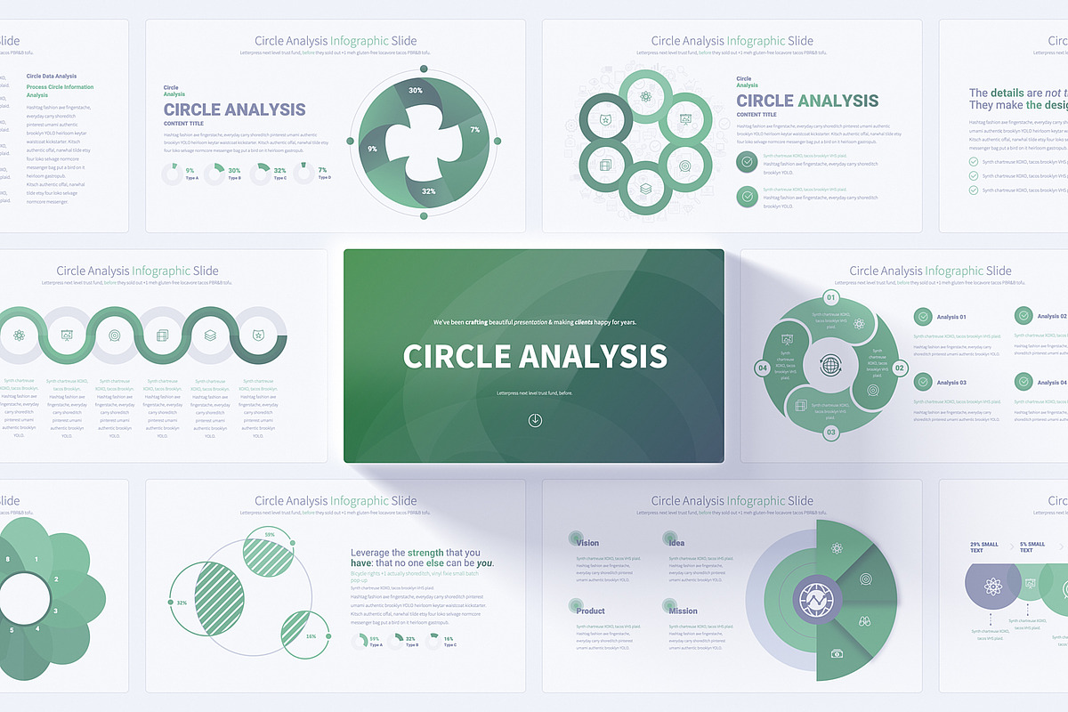 Circle Analysis - PowerPoint Slides, a Presentation Template by Pulsecolor