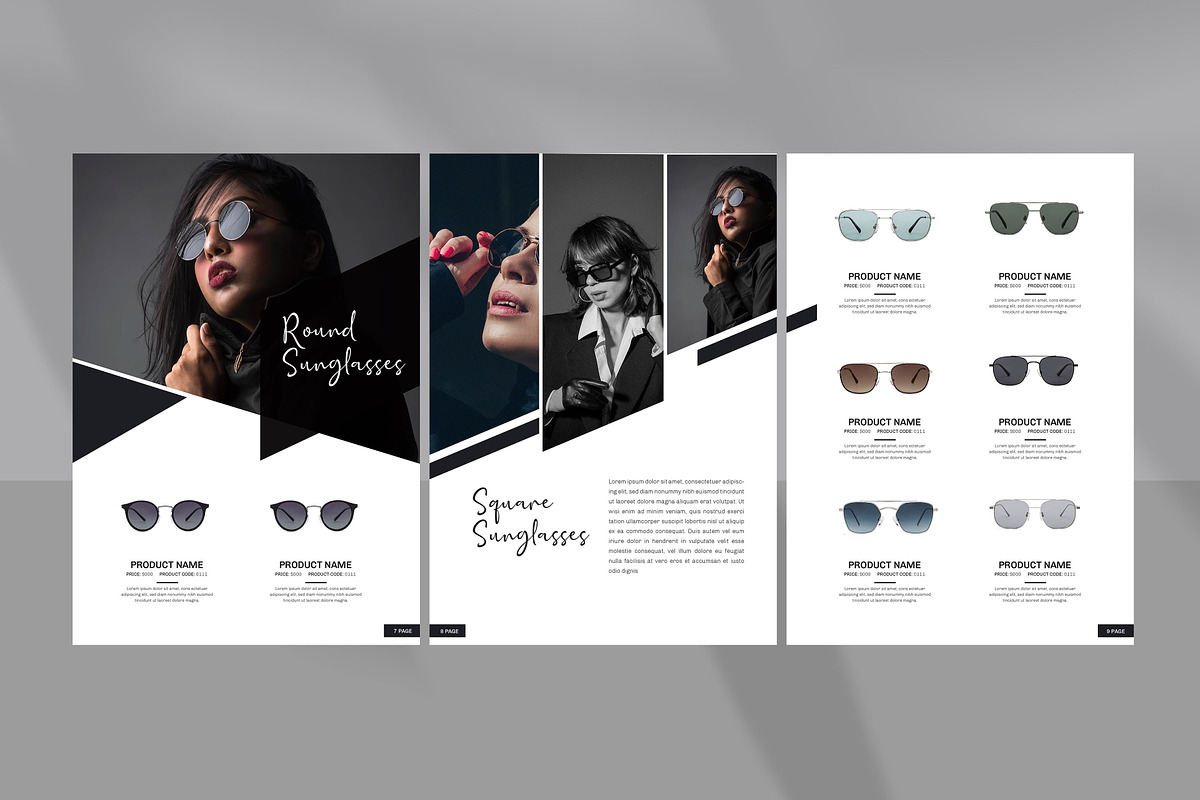 Sunglasses Product Catalog Template, a Brochure Template by afsar.hossain