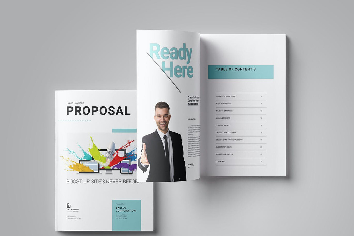 Proposal, a Brochure Template by Elite_Standard