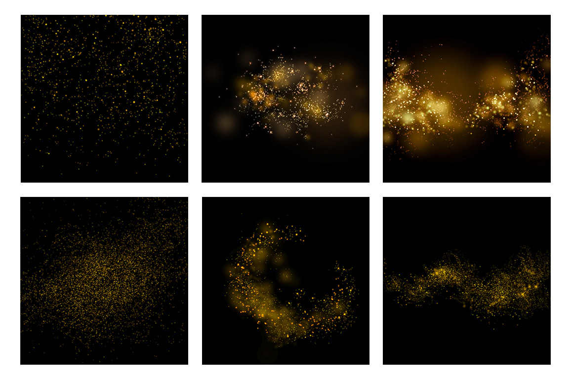 Gold glittering star magic dust, a Decorative Illustration by kaisorn ...