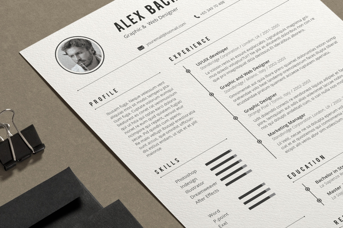 Alex Resume, a Resume Template by Estartshop