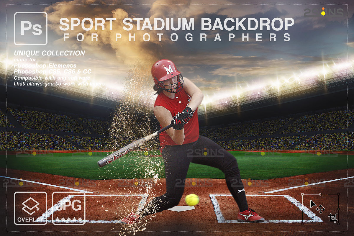 Softball Backdrop Sports Digital