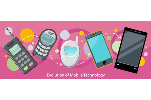 Evolution of Mobile Technology, an Object Illustration by robuart