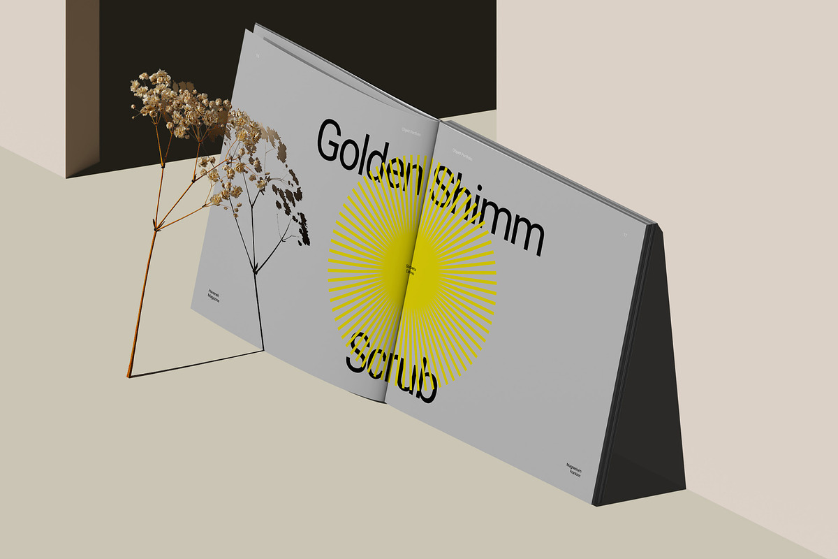 Geometry-magazine mockup kit, a Print Template by Creatoom