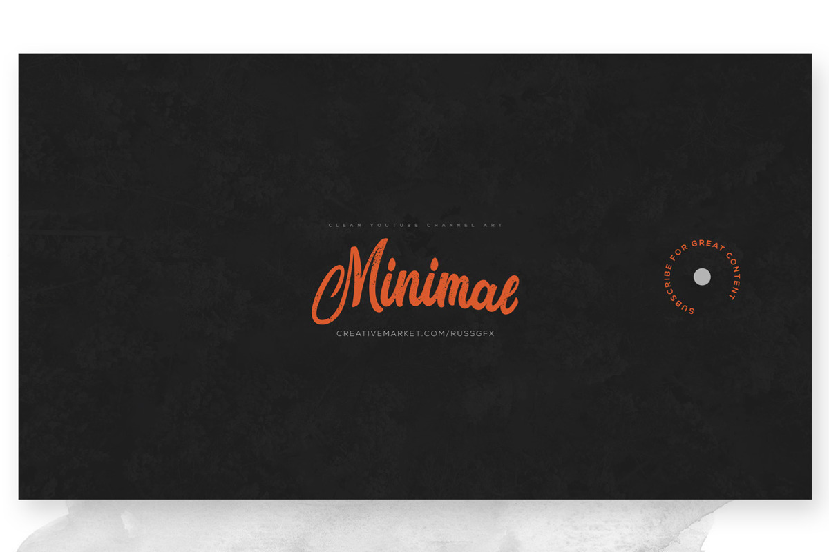 Minimal Youtube Channel Art Banners, a Social Media Template by RussGFX