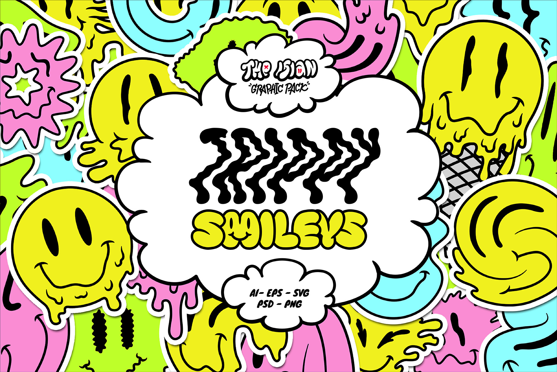 Trippy Smileys Graphic Pack