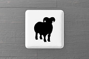 Sheep Silhouette, an Animal Illustration by newminddesign