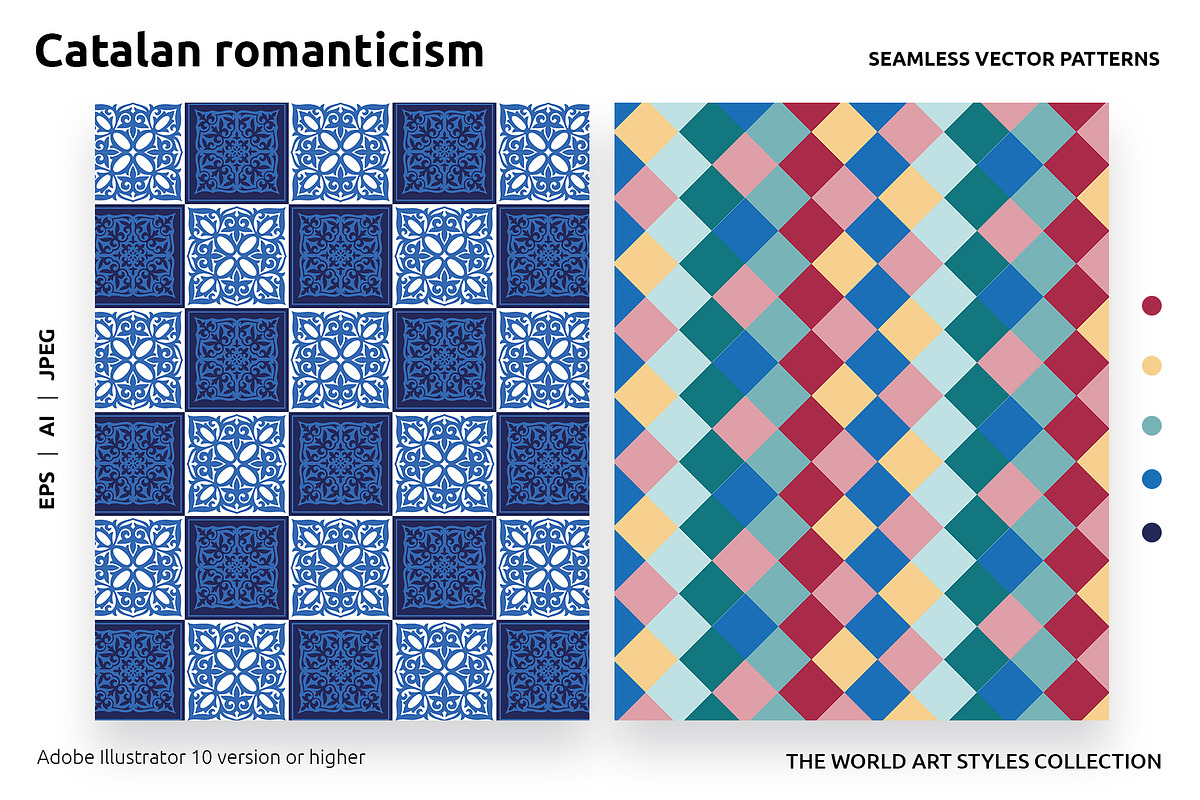 Romanticism Vector Patterns