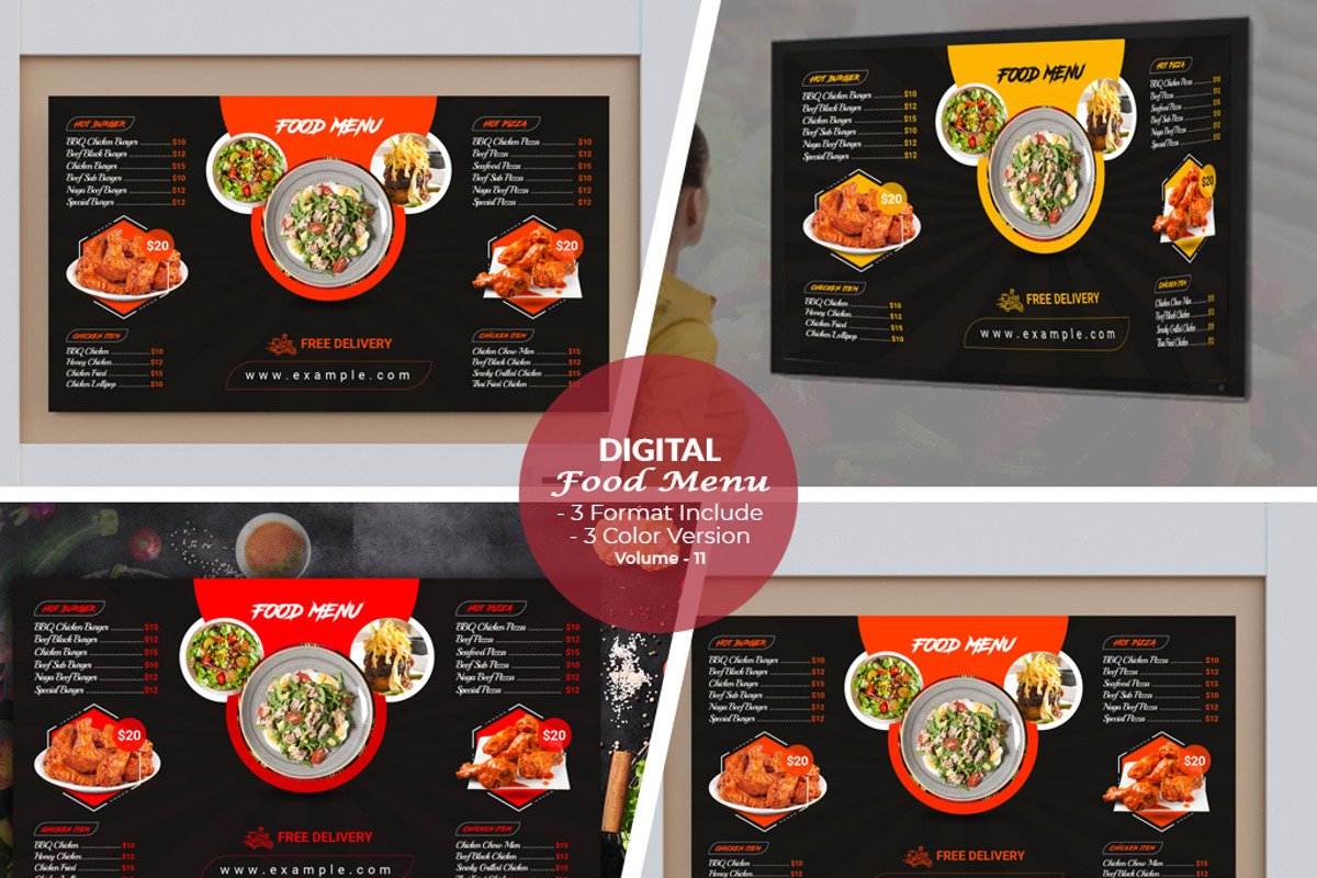 Digital Food Menu Design Template, a Stationery Template by MRI STUDIO ...
