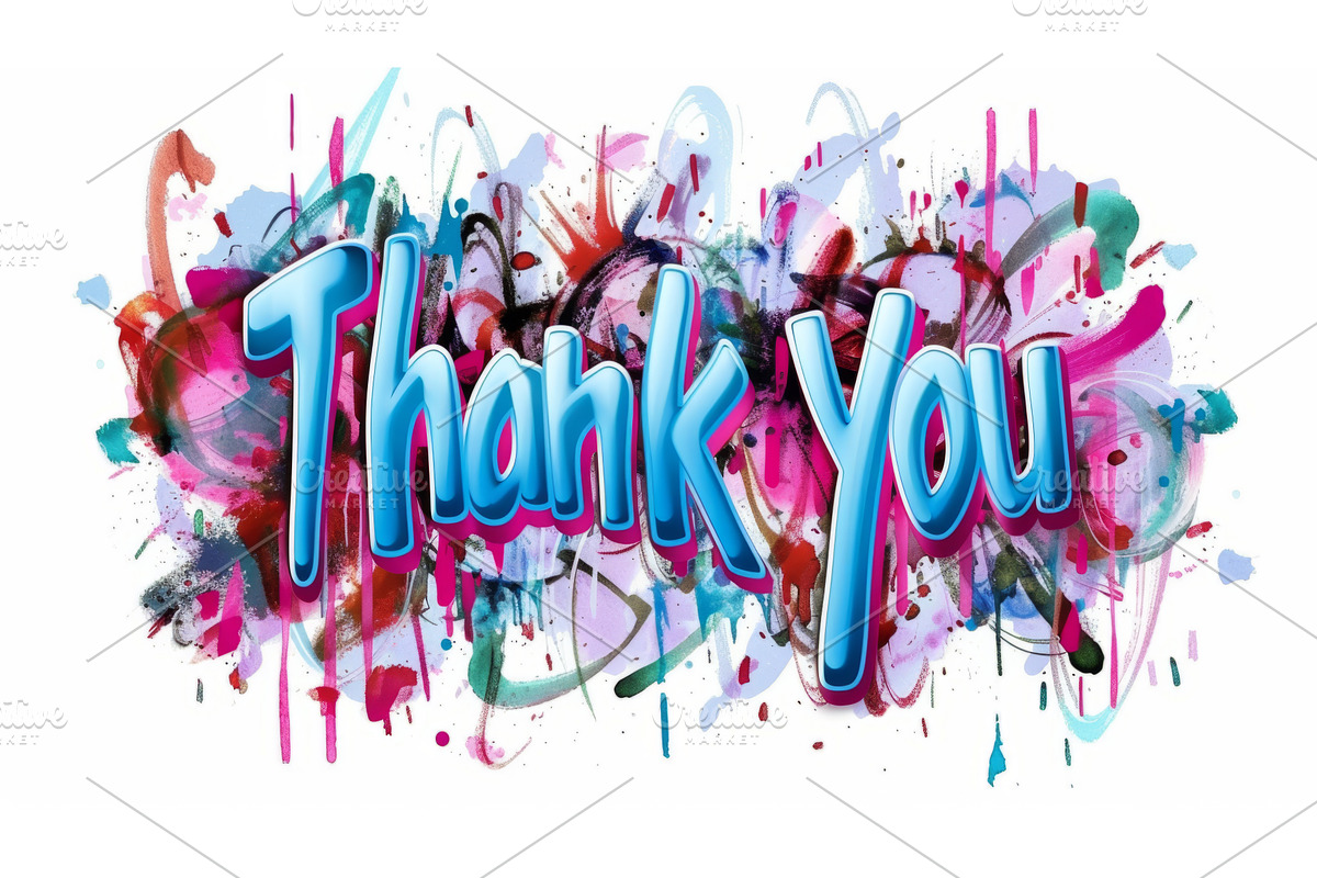Words Thank You created in Graffiti, an Illustration by Visual Generation