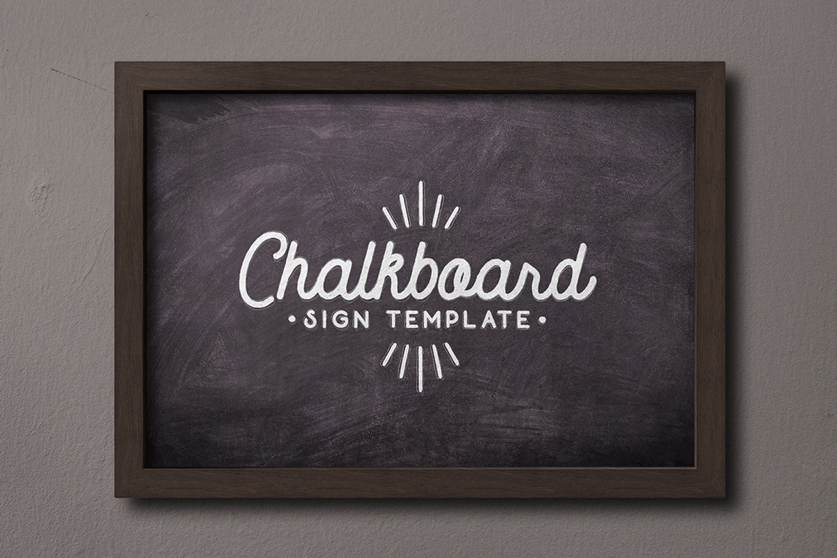 Chalkboard Sign Template, a Mockup by Medialoot