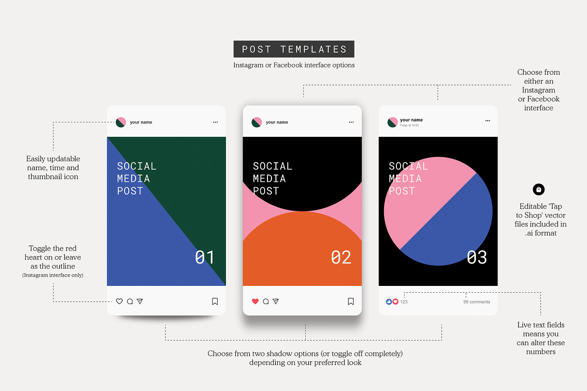 Social Media Card Mockup Collection
