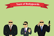 Bodyguards Team People Group, a Person Illustration by robuart