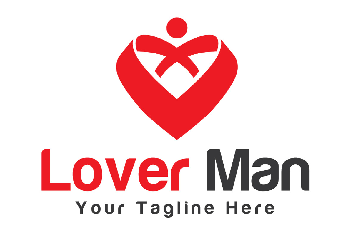 Lover Man Logo Template, a Branding & Logo Template by Logo20