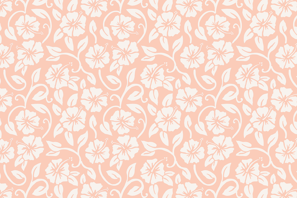 Hibiscus Flower Seamless Patterns