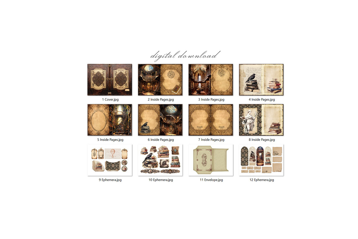 Secret Library Scrapbook Kit