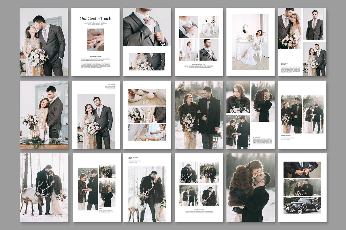 Digital Wedding Photo Album Template, a Brochure Template by BrandPacks