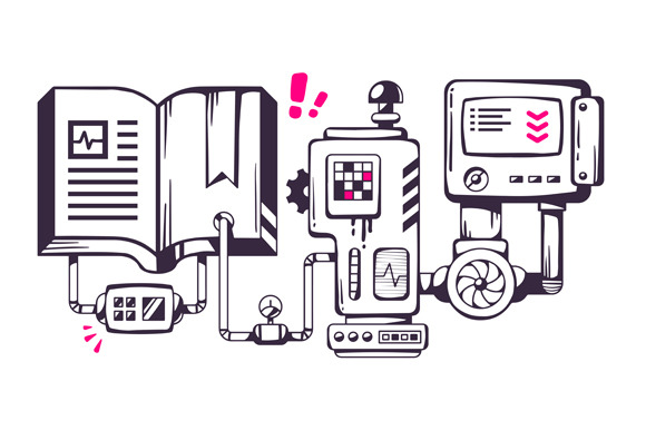 Mechanism of open book | Education Illustrations ~ Creative Market