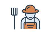 Farmer peasant icon, an Icon by Creative priyanka
