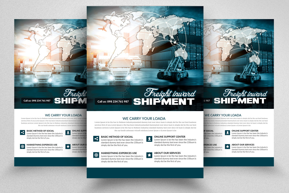 Freight & Logistic Services Flyer, a Flyer Template by Business Flyers