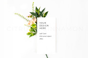 4x8 Wedding Menu Mockup 1801B, a Print Template by Citrus and Cinnamon
