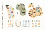 Safari Map Creator. Jungle animals, an Animal Illustration by AlekseliArt