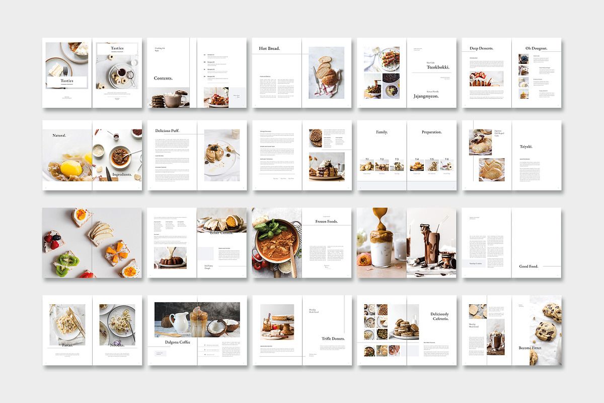 TASTIES Cookbook & Food Recipe, a Magazine Template by BlancaLab Studio