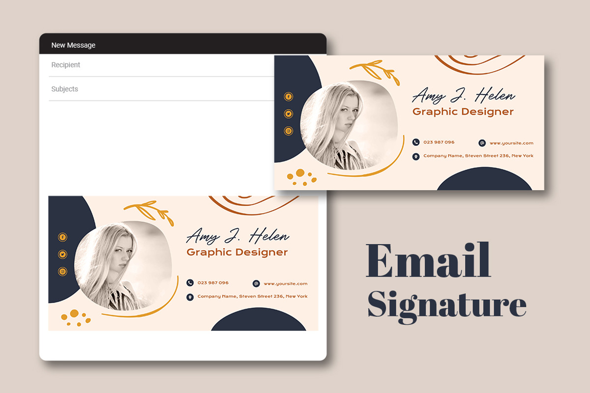 Graphic Designer Email Signature, an Email Template by Rahardi Creative